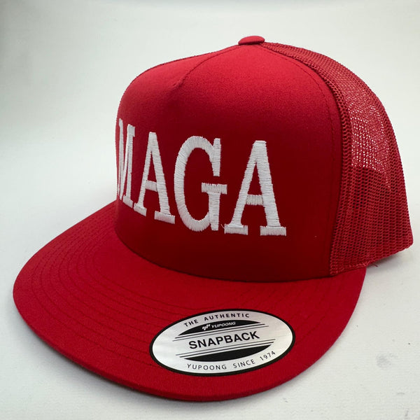 Donald J. Trump 2024 MAGA Embroidered Flat Bill Mesh Snapback Cap Hat ...