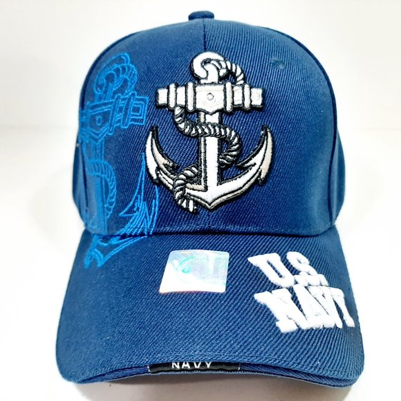 United States Navy Mens Embroidered Anchor Shadow – Snapitback Hat Company